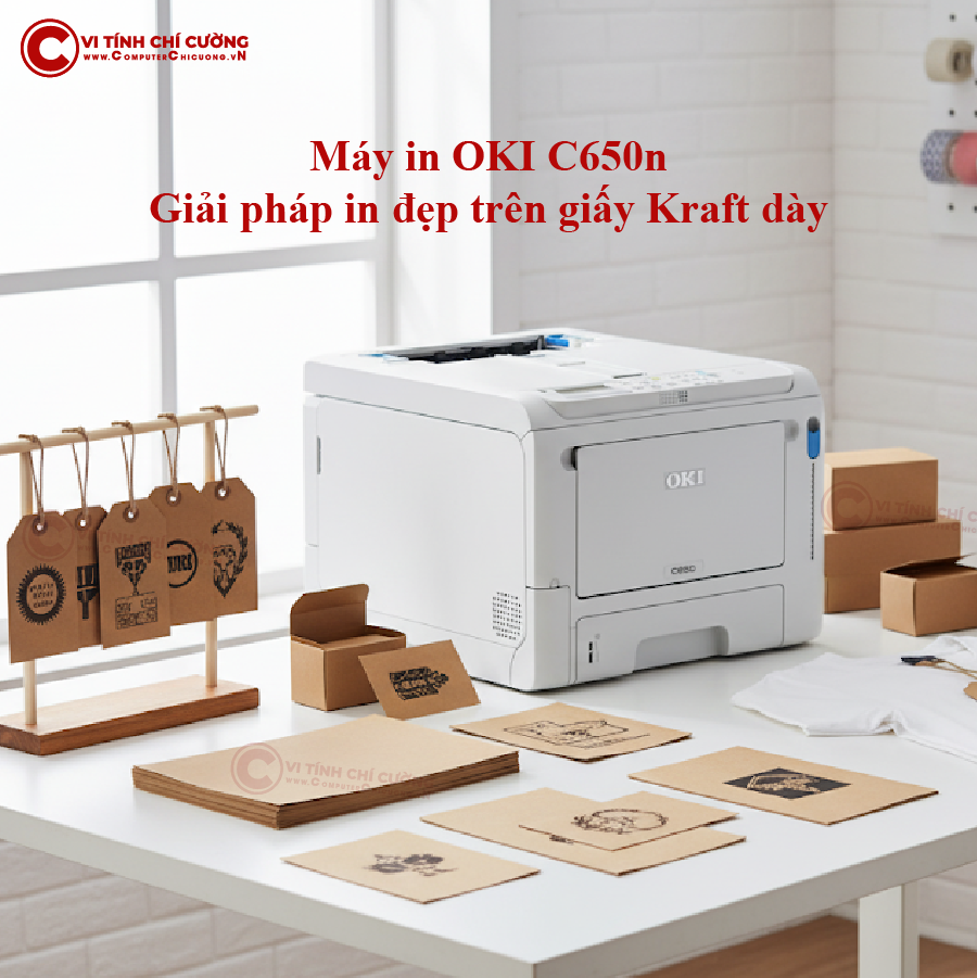 Máy in OKI – Giải pháp in đẹp trên giấy Kraft dày